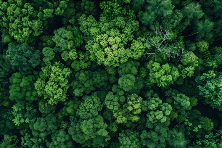 Aerial view of lush green forest canopy (4234668)