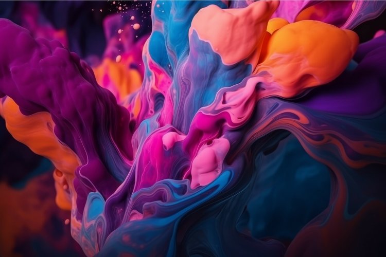 Abstract colorful liquid. Generate Ai (3433941)