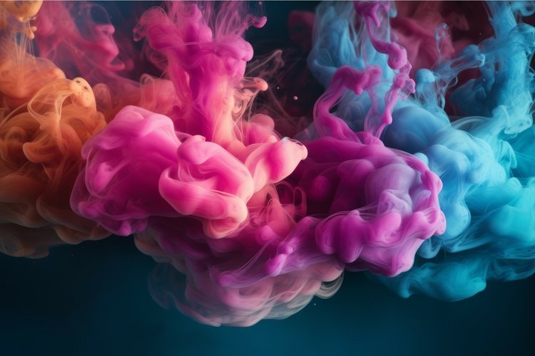 Abstract colorful liquid water. Generate Ai (3433944)