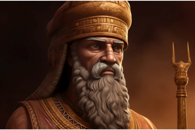 Ancient Sumerian Babylon god. Generate ai