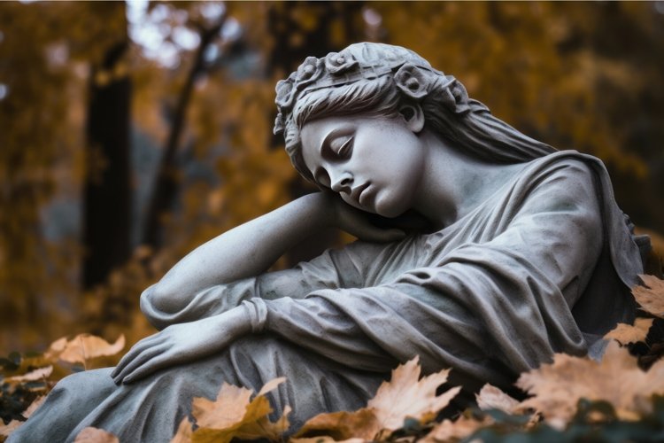 Ancient Statue Leaves Generate Ai 3515997