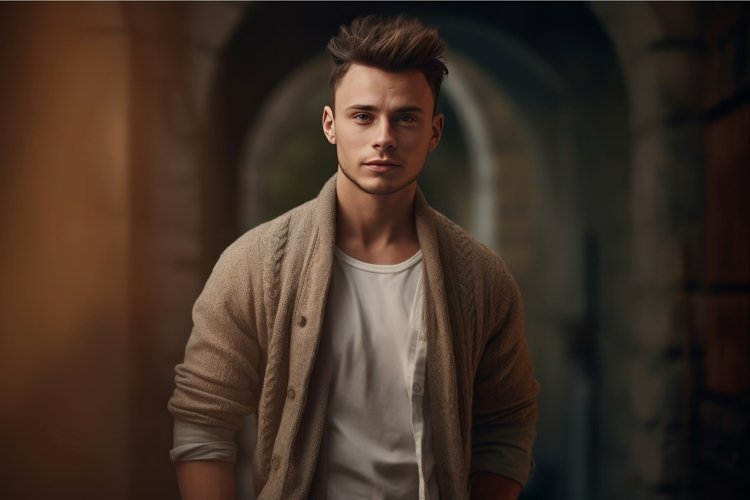 Stylish Caucasian man portrait. Generate ai