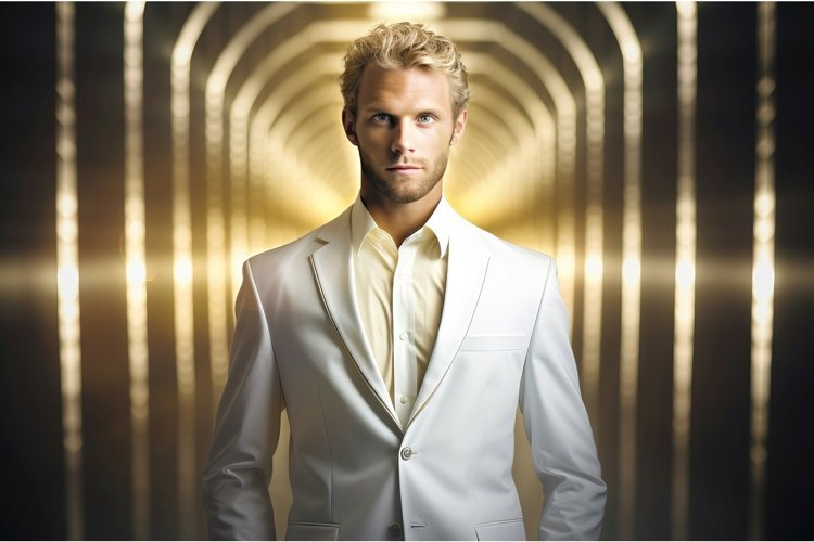 Male business figure from future. Generate ai