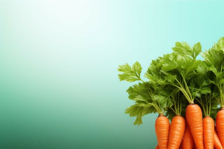 Vibrant Carrot background. Generate Ai