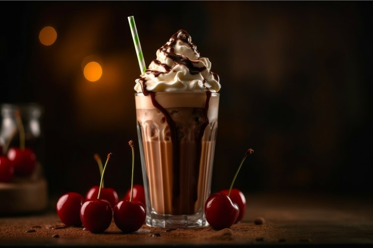Chocolate milkshake. Generate AI (3531019)