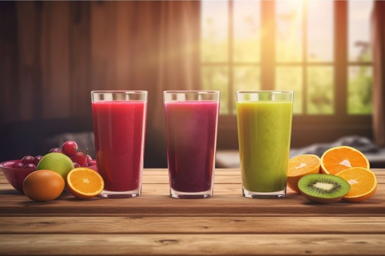 Fresh juices desk. Generate Ai