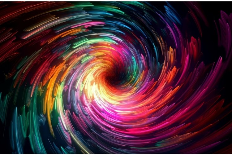 Colorful vortex energy harmony. Generate Ai