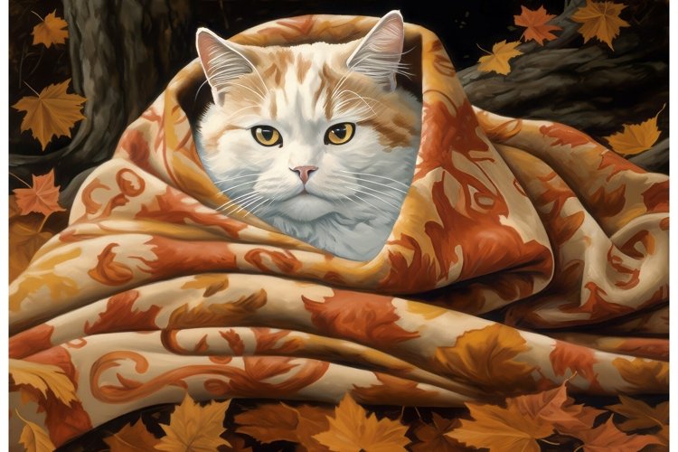 Cute cat wrap up. Generate Ai