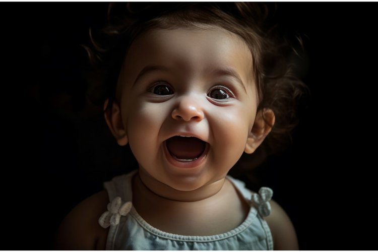 Cute happy little baby. Generate ai