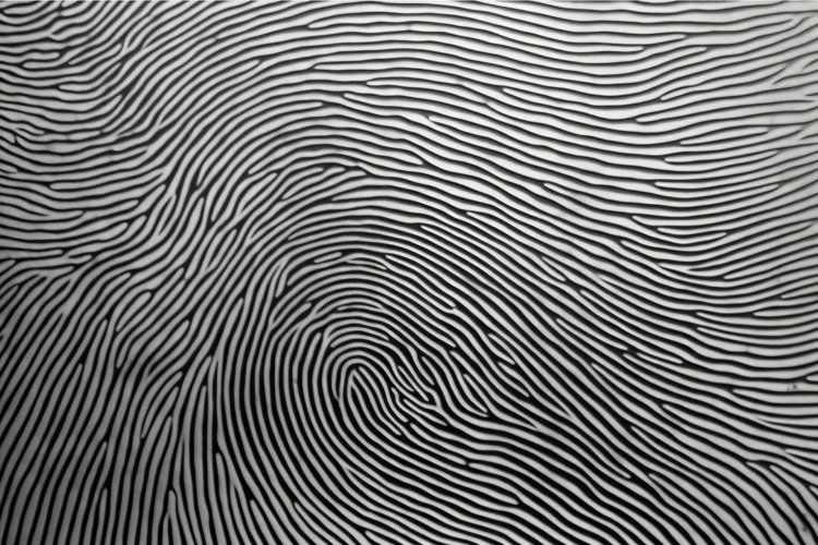 Individualistic Fingerprint colorful. Generate Ai