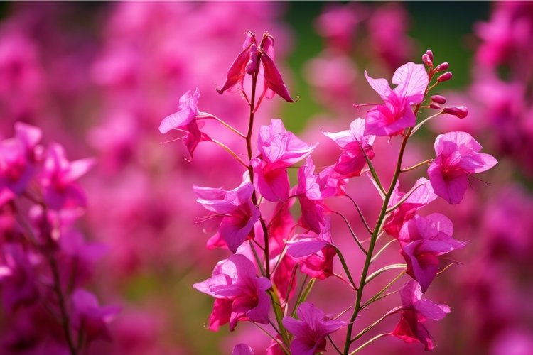 Delicate Fireweed flowers. Generate Ai