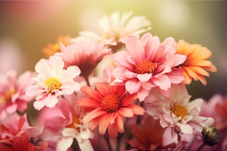 Field of flowers. Generate Ai