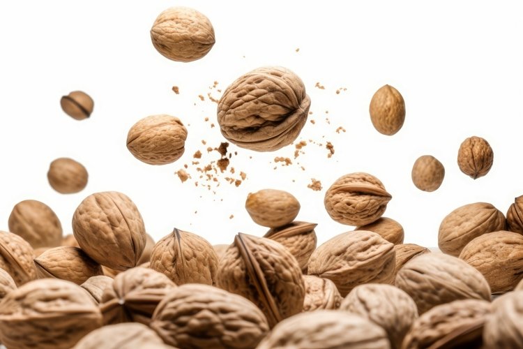 Flying walnuts. Generate Ai (3514548)