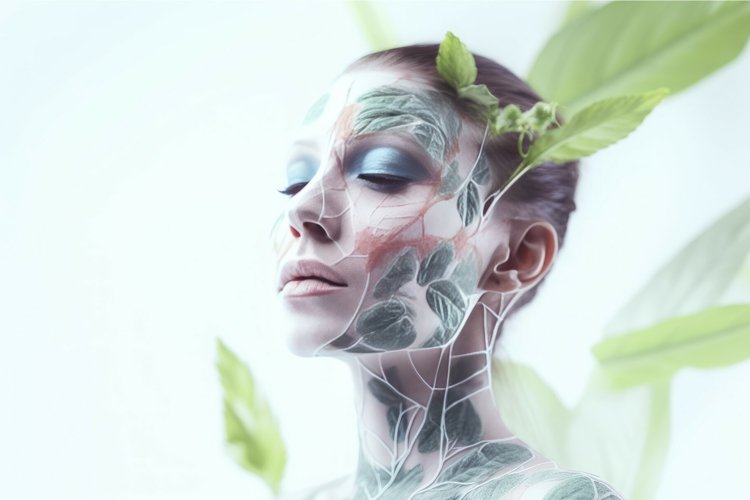 Forest human leaves. Generate Ai