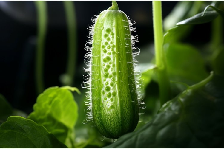 Growing young cucumber. Generate Ai (3793683)