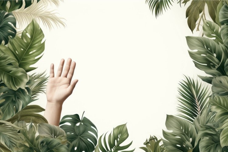 Expressive Hand background. Generate Ai