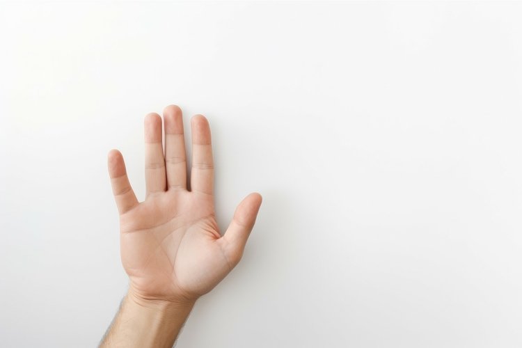 Vibrant Hand background. Generate Ai