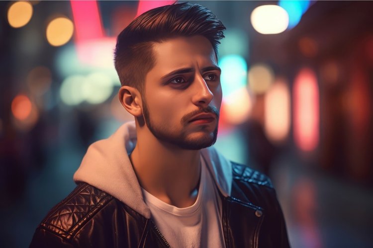 Handsome guy street. Generate Ai (3633964)