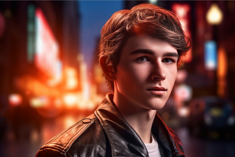 Handsome guy street. Generate Ai (3633967)