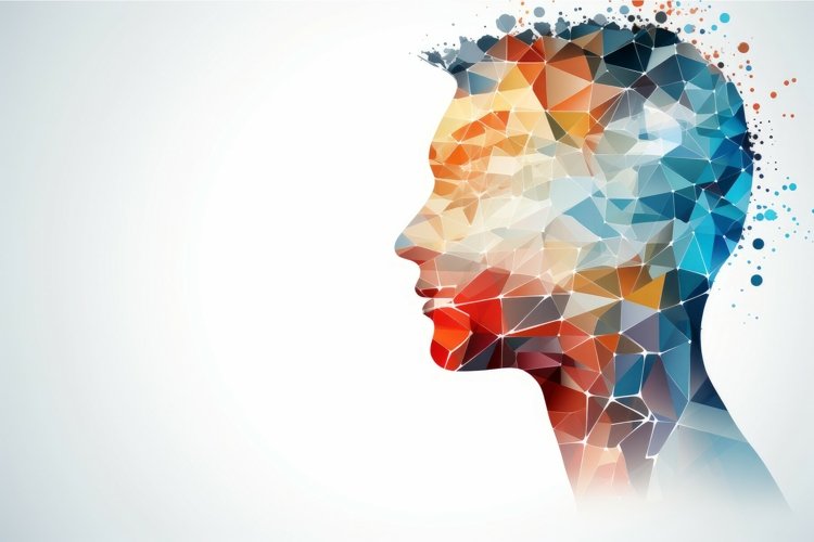 Human head poly. Generate Ai