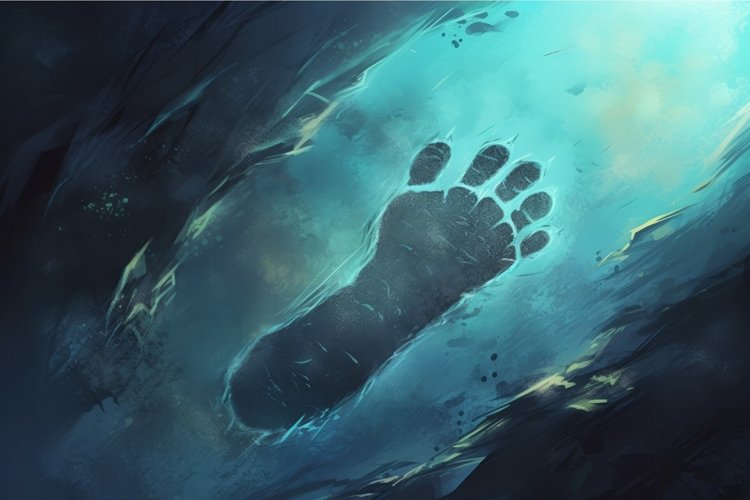 Ice footprint. Generate Ai