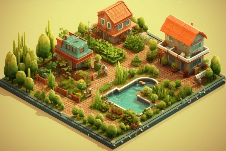 Innovative Scheme of green city. Generate Ai