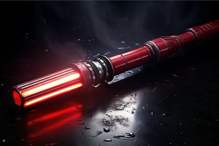 Red lightsaber. Generate ai
