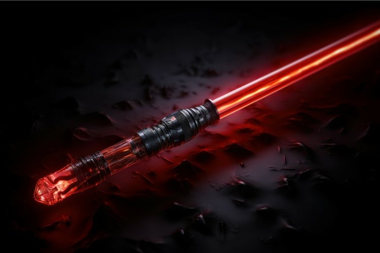Red galactic lightsaber. Generate ai