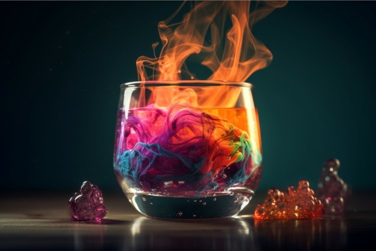 Beaker colored liquid. Generate Ai (3497465)