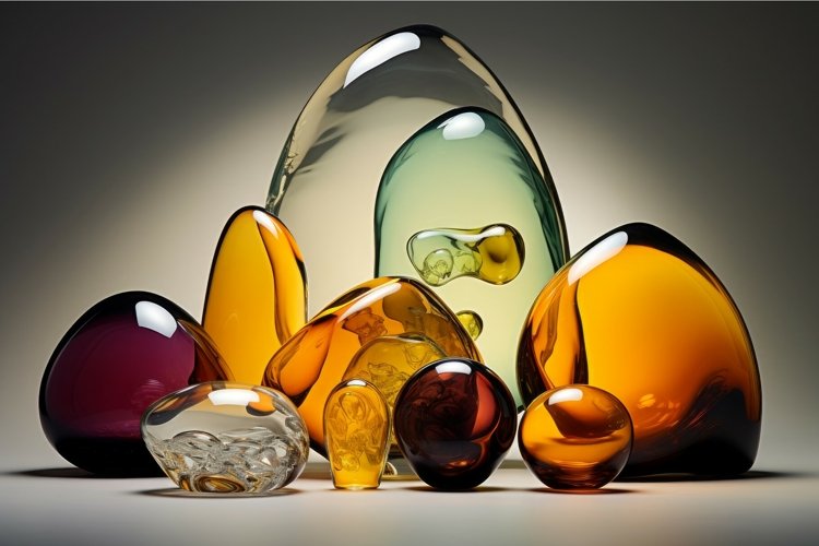 Mesmerizing Glasses with colorful liquid splashes. Generate
