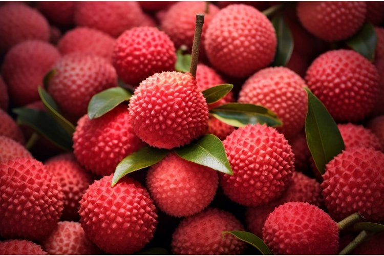 Intricate Lychees mockup. Generate Ai