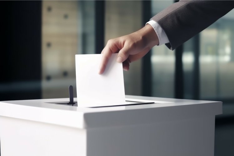 Man putting vote. Generate Ai (3538620)