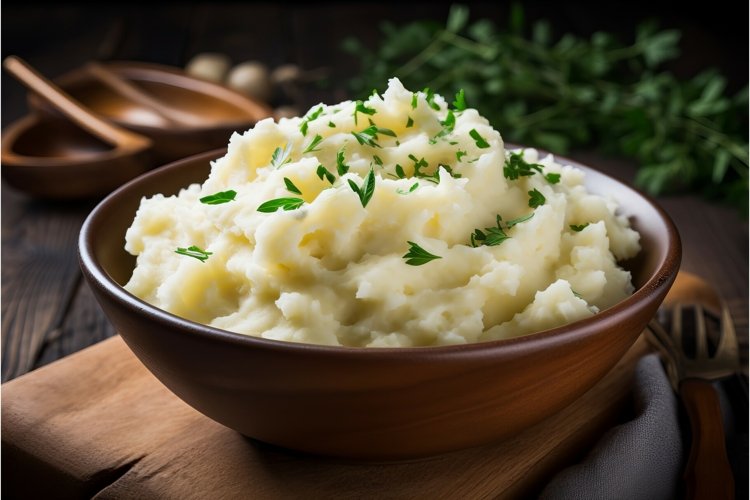 Mashed potatoes bowl. Generate Ai (3831060)