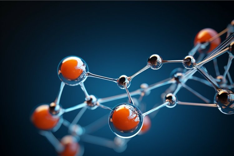 Organic Molecular structure cell. Generate Ai