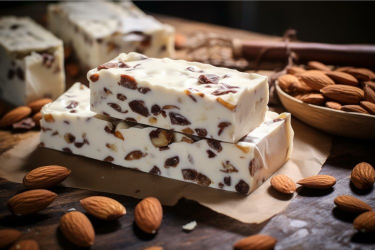 Addictive Nutty nougat. Generate Ai