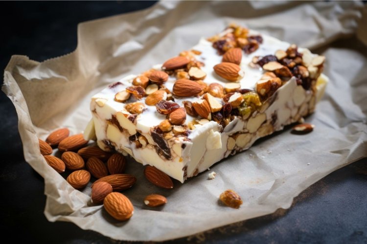 Fudgy Nutty nougat. Generate Ai