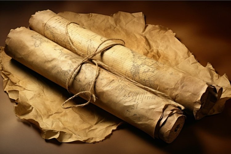 Stained Old parchment paper. Generate ai