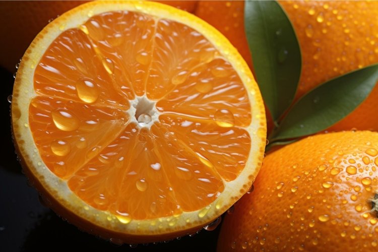 Textured Orange Fruit Photo Closeup Generate Ai