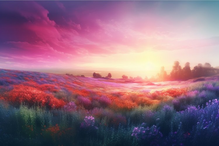 Panoramic colorful composition nature. Generate Ai (3464626)