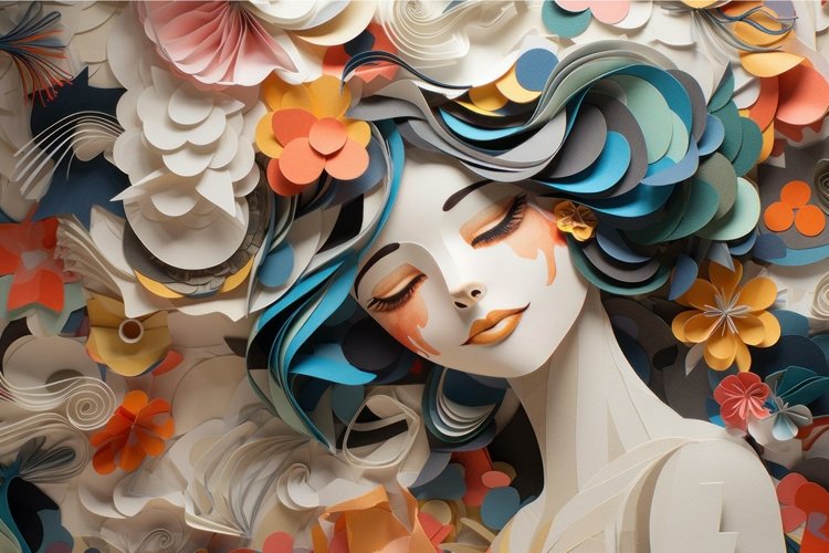Paper collage documents. Generate Ai (3867442)