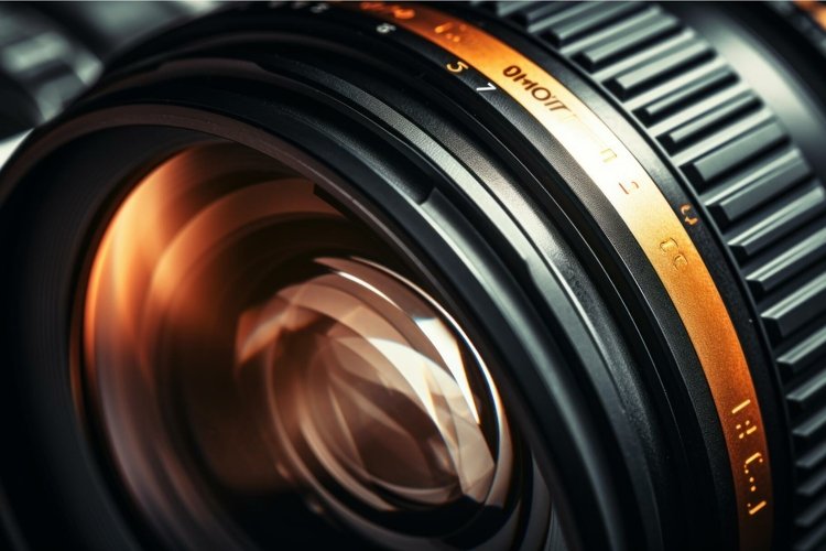 Detailed Photo lens closeup. Generate Ai