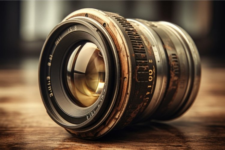 Heavy Photo lens old. Generate Ai