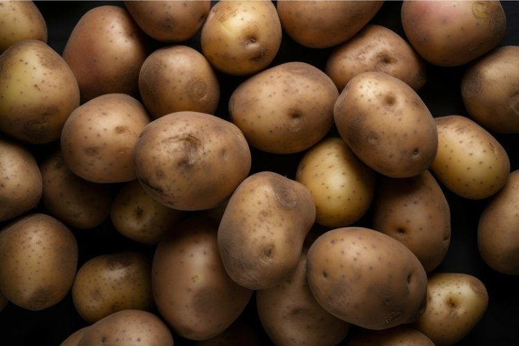 Potatoes background. Generate Ai