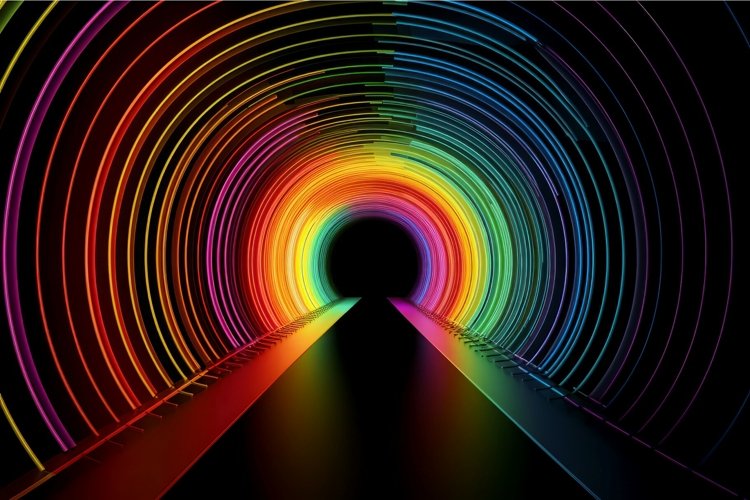 Rainbow tunnel. Generate Ai (3621278)
