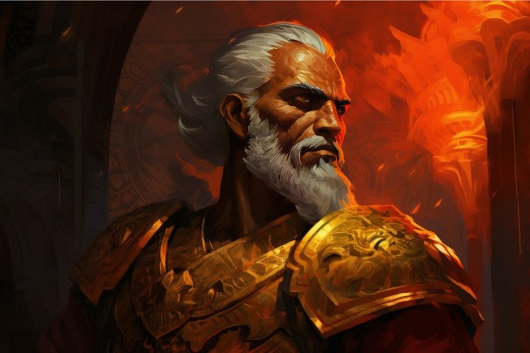 Majestic Rama hero portrait. Generate AI