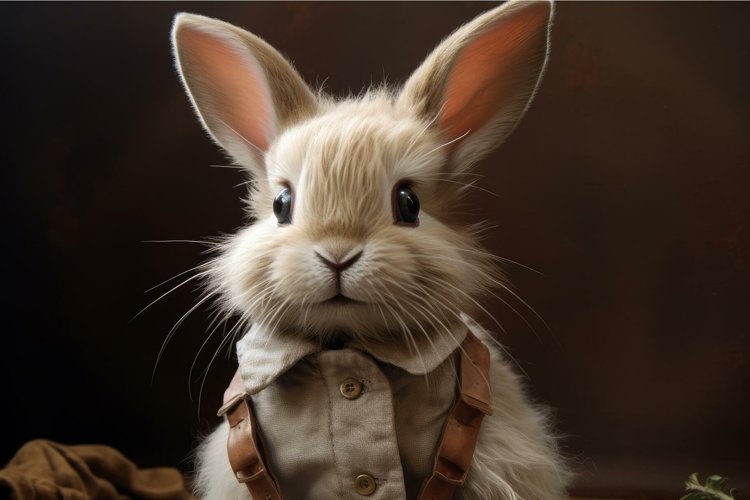 Playful Cute baby rabbit. Generate Ai (3942186)