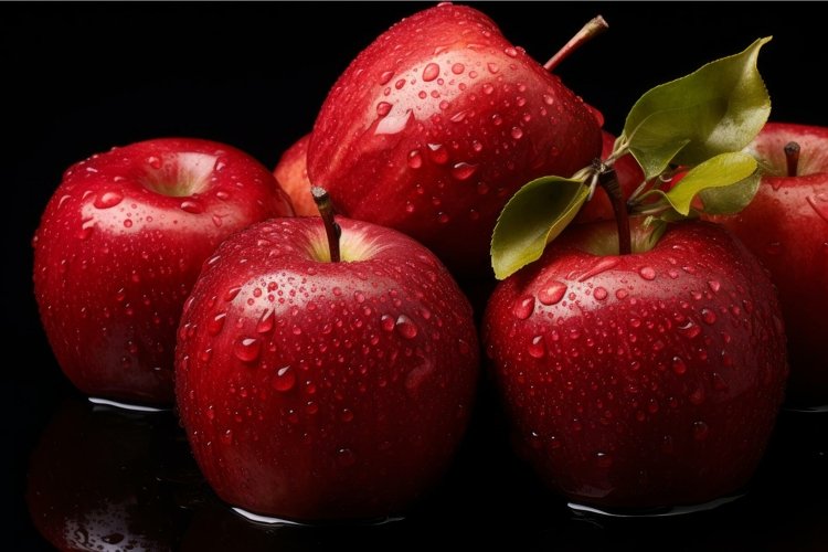 Crisp Red apples. Generate Ai