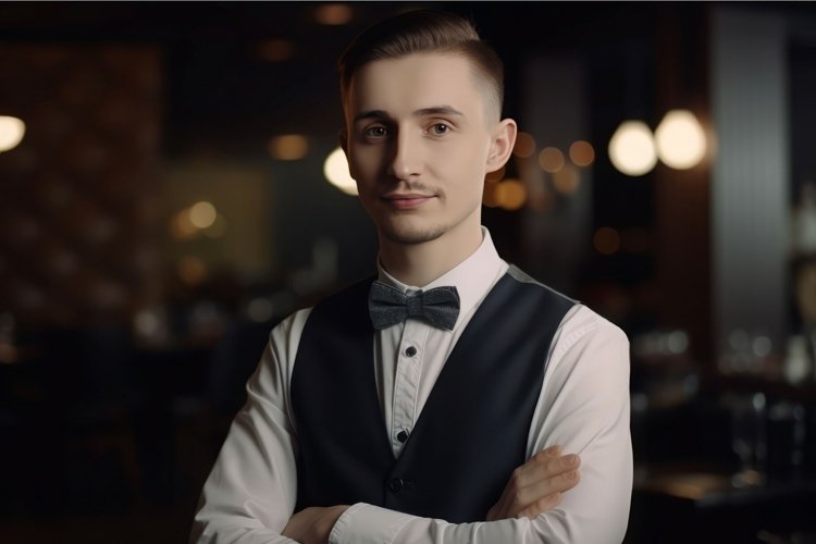 Restaurant manager handsome. Generate Ai