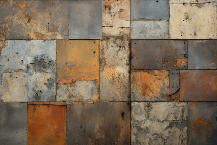Aged Rusty patchwork. Generate Ai