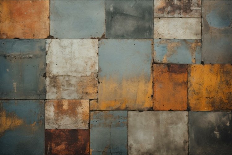 Antiquated Rusty patchwork. Generate Ai